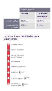 Horarios del servicio de Subte de Buenos Aires
